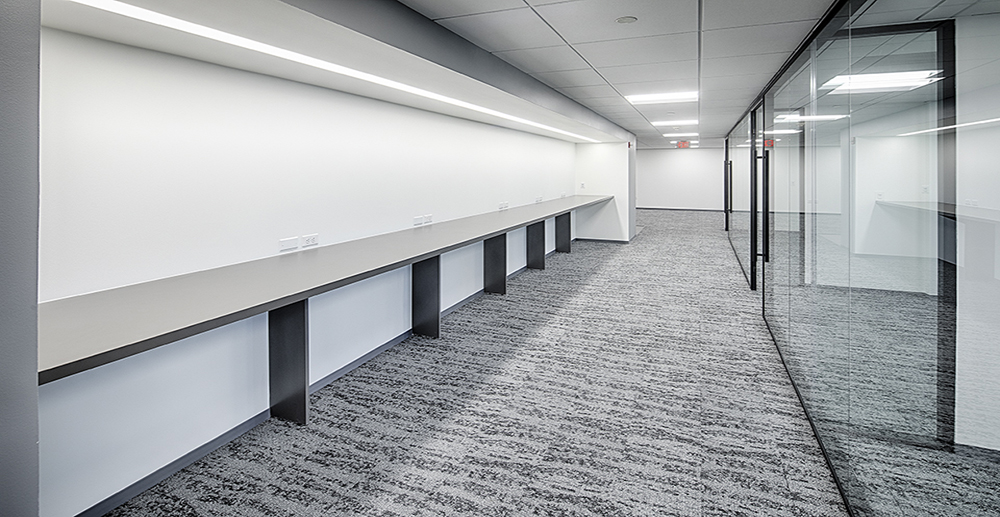 work space counter left glass right - Cambridge